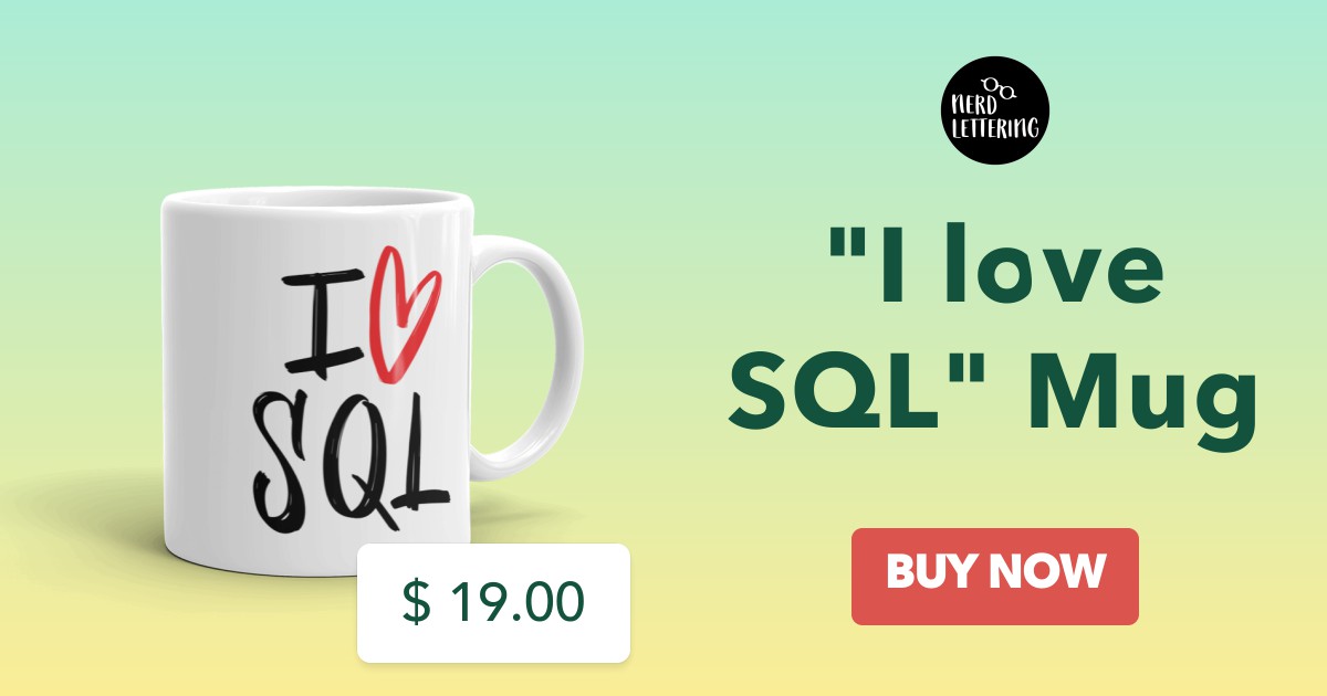 "I love SQL" Mug
